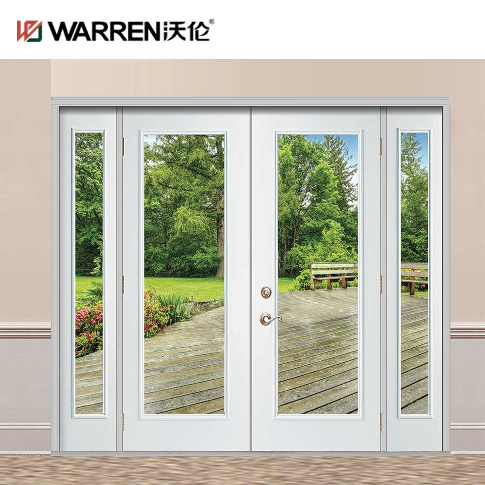 Warren 96 inch exterior french doors with sidelights thermal break alu ...